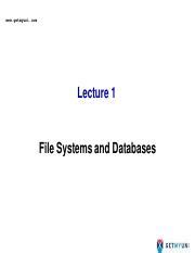 Computer Science Engineering Database Management System File Systems And Database Notes Pdf 1