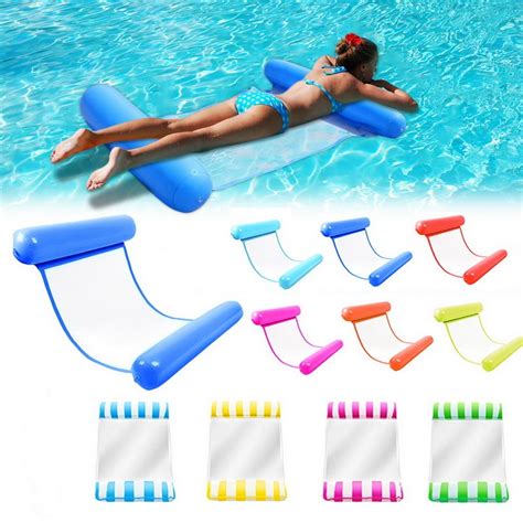 Water Hammock Recliner Inflatable Floating Swimming Mattress Sea Pool
