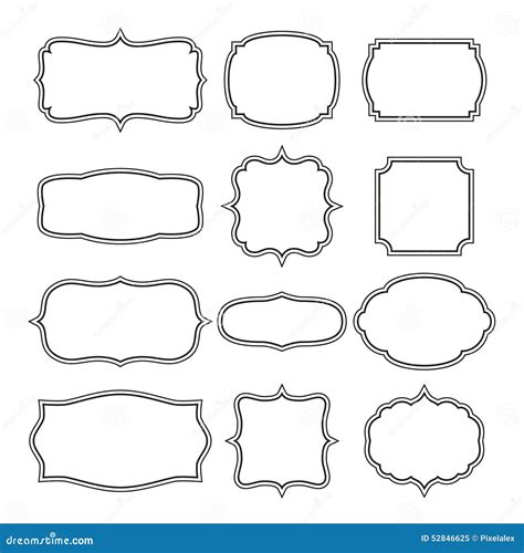 Decorative Frames And Borders Standard Rectangle Proportions Backgrounds Modern Design Elements