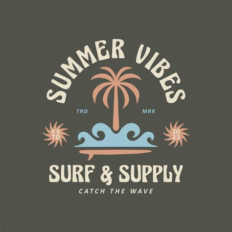 Vintage Surf Logo Design Template For Surf Club Surf Shop Surf Merch 28536732 Vector Art At