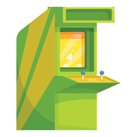 Green Arcade Game Machine Standing Upright Displaying Game 47565010 Vector Art At Vecteezy