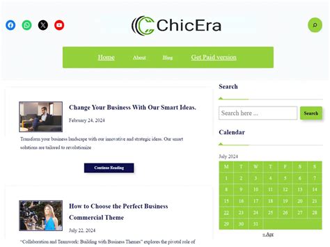 Chicera Versatile And Modern Wordpress Theme