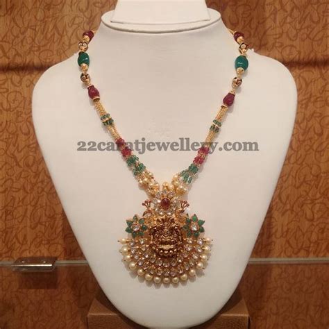 Ruby Beads Necklace Jewellery Designs