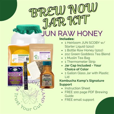 Get Our Jun Brew Now Jar Kit Kombucha Kamp