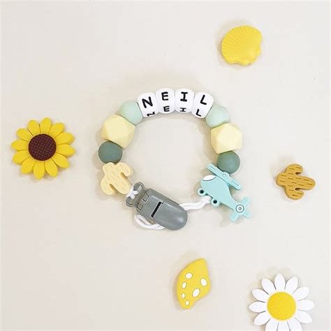 [customized] Long Pacifier Chain Pacifier Chain Clip 12 Beads Food