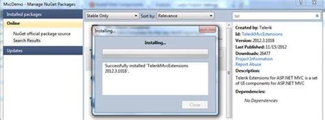 telerik extensions for asp mvc 中文教程 2 在项目中引用telerik mvc