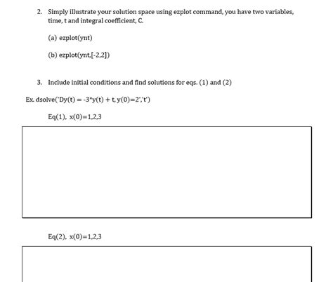2 simply illustrate your solution space using ezplot