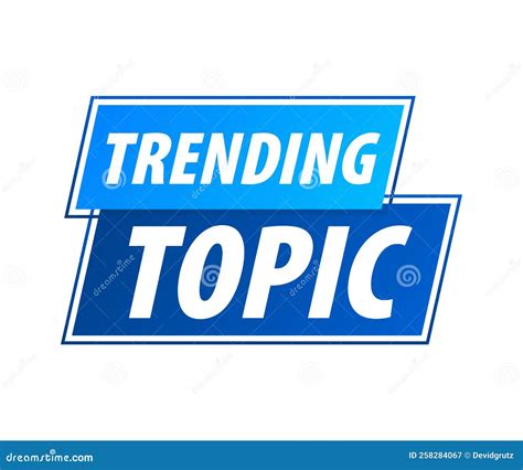 Trending Topic Icon Badge Ready For Use In Web Or Print Design Vector Stock Illustration