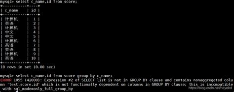 Error 1055 42000 Expression 2 Of Select List Is Not In Group By