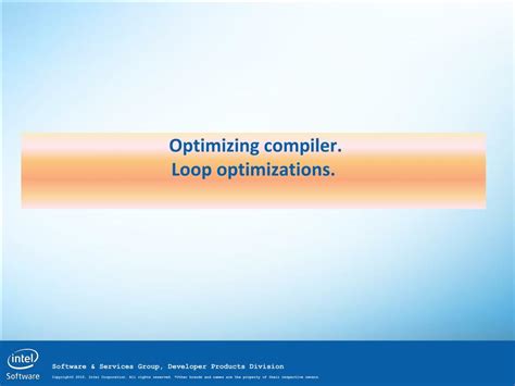 Ppt Optimizing Compiler Loop Optimizations Powerpoint Presentation