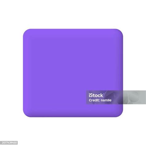 벡터 3d 보라색 사각형 말풍선 아이콘 흰색 파스텔 배경에 고립 공란에 대한 스톡 벡터 아트 및 기타 이미지 공란 대화 풍선 문자 기호 디자인 Istock