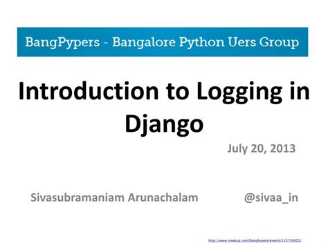 Pdf Introduction To Logging In Django Dokumentips