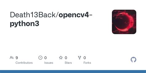 github death13back opencv4 python3