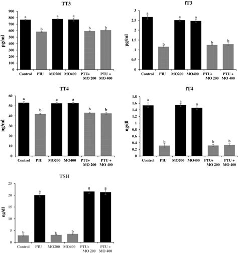 The Tt3‐ft3 Tt4‐ft4 And Tsh Levels The Values Are Expressed As