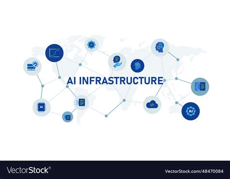 Artificial Intelligence Ai Infrastructure Vector Image