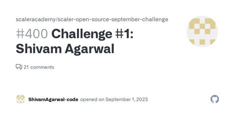 Shivam Agarwal On Linkedin Challenge 1 Shivam Agarwal · Issue 400