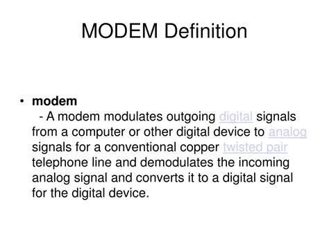 Modem Technique Definition At Terry Prater Blog