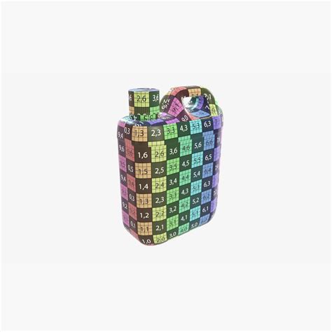 노란 캡이 있는 1l 플라스틱 용기 목업 3d 모델 다운로드 차량 장비 On