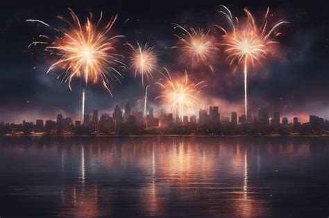 Premium Photo Multicolored Fireworks Exploding In The Sky At Night