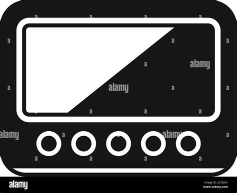 Black And White Vector Illustration Of A Retro Tv Set With Screen And