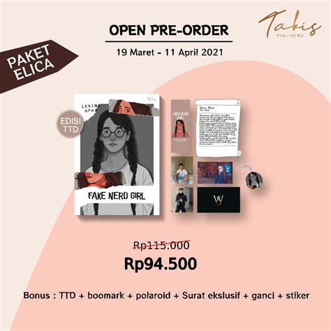 Jual Fake Nerd Girl Levina Afwa Bonus Ganci Takis Publishing Shopee Indonesia