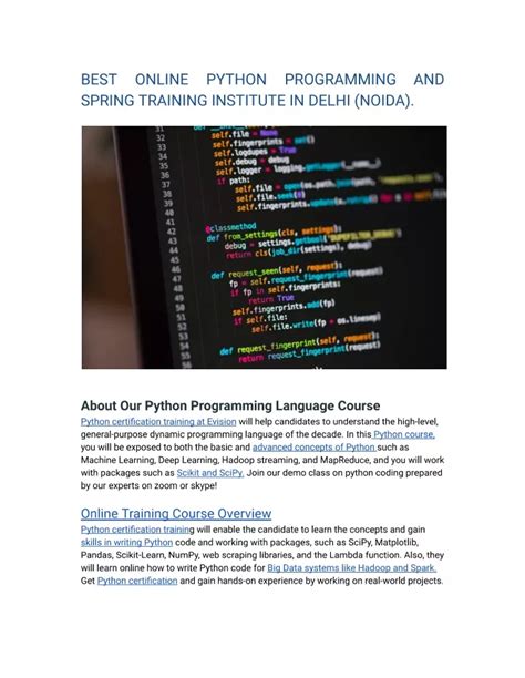 Ppt Best Online Python Programming And Spring Training Institute In Delhi Noida Powerpoint
