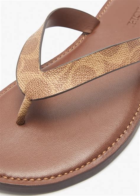 Coach Brianna Flip Flops For Women Printed In Usa Level Shoes