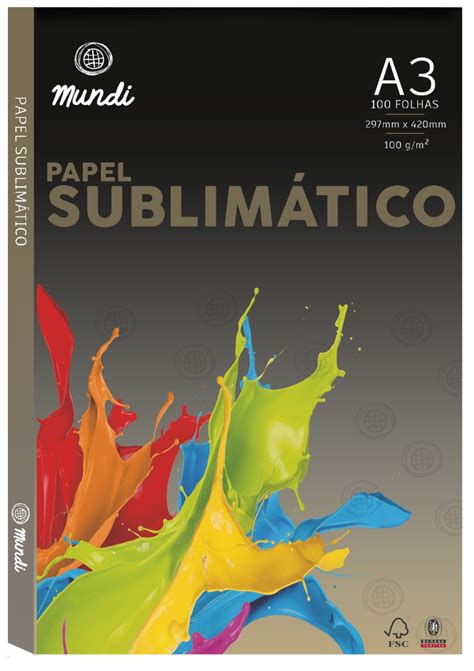 Papel SublimÁtico Globinho Mundi Premium Original A3 100g 100 Folhas