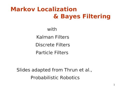 Ppt Markov Localization And Bayes Filtering Dokumentips