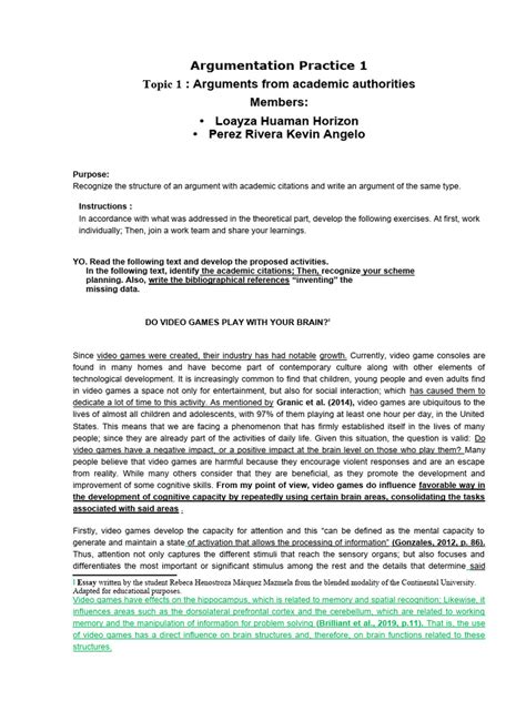 Argumentation Practice No 1 Perez Rivera Kevin Angelo Pdf Food Security Malnutrition