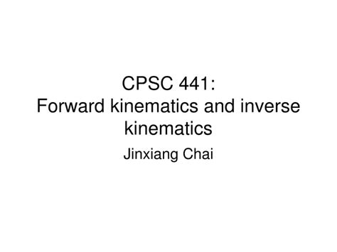 PPT Kinematics And Inverse Kinematics In Robotics PowerPoint Presentation ID 9183079