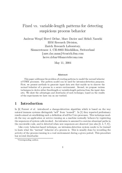 pdf fixed vs variable length patterns for detecting suspicious process behavior