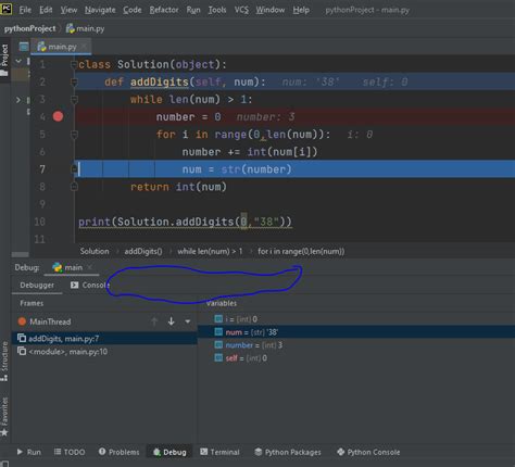 Python Debug Window Toolbar Console Missing Arrows Stack Overflow