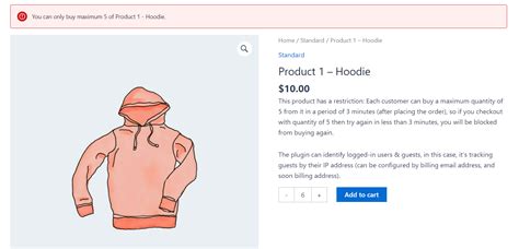 Restrict Maximum Products Per User For Woocommerce Wpfactory Plugins