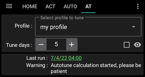 How To Use Autotune Plugin Dev Only — Androidaps 33 Documentation