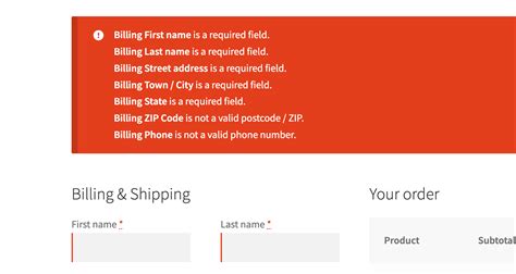 Custom Validation In Woocommerce Checkout