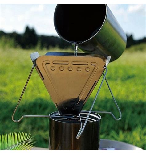 야영 캠핑 원두 드리퍼 커피 취사 핸드드립 거치대 거름망 접이식 티몬