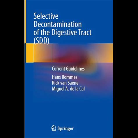 Selective Decontamination Of The Digestive Tract Sdd Medical Book