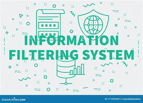 Conceptual Business Illustration With The Words Information Filtering