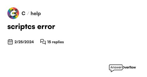 Scriptcs Error C