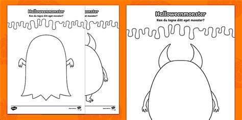 Tegn Ditt Eget Monster Halloween Teacher Made Twinkl