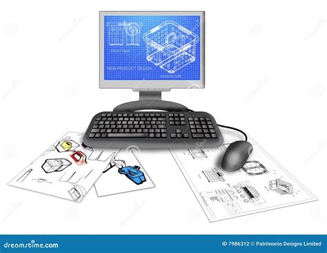 Product CAD Design On Computer Stock Illustration Illustration Of Artwork Drawing 7986312