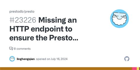 Missing An Endpoint To Ensure The Presto Docker Container Is Ready