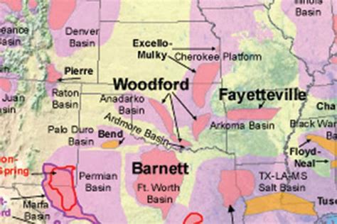 Barnett Shale Area Map