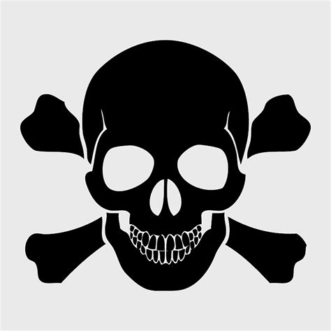 Skull And Crossbones Logo Human Skull Symbolism Black And White Skull