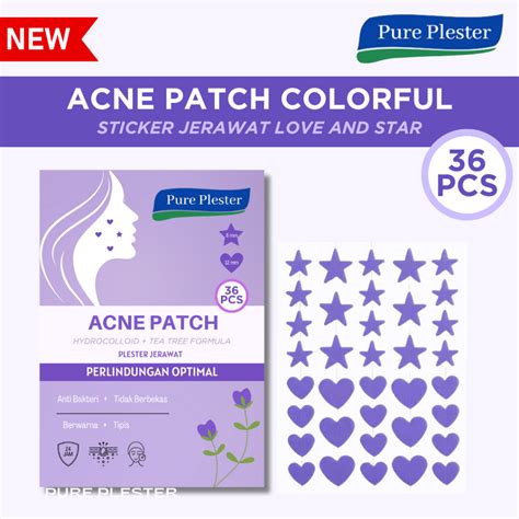 Jual Acne Pimple Patch Purple Plester Jerawat Ungu Karakter Star Dan Love Hydrocolloid Patch