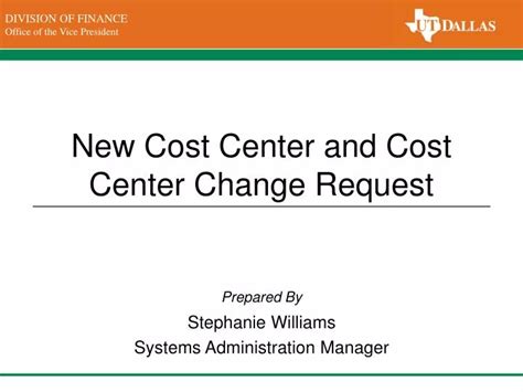 PPT New Cost Center And Cost Center Change Request PowerPoint Presentation ID 1840545