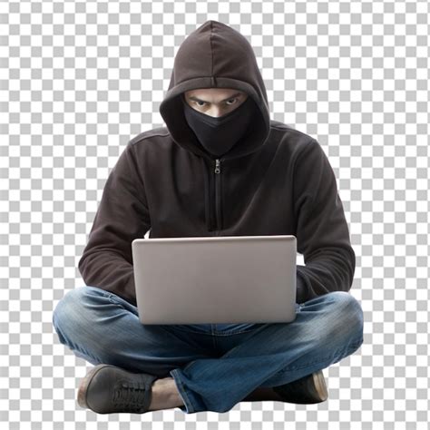 Premium PSD Hacker Isolated On Transparent Background