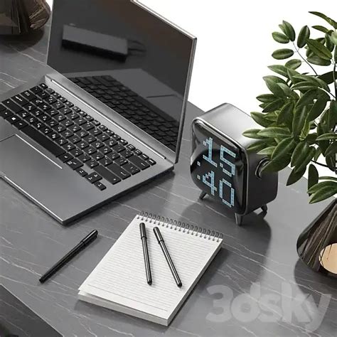 آبجکت میز اداری مدرن دانلود مدل سه بعدی مبلمان اداری