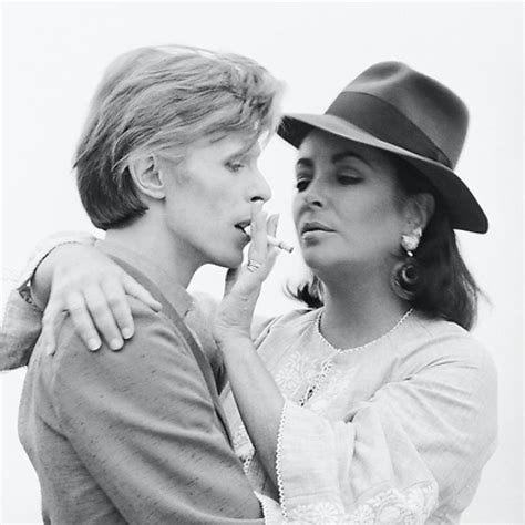 David Bowie And Elizabeth Taylor Beverly Hills 1975 Untitled Art